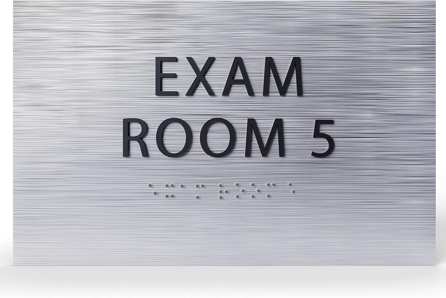 6" X4" Exam Room 5 Sign- Tactile Graphics Grade 2 Braille Text | Modern ...