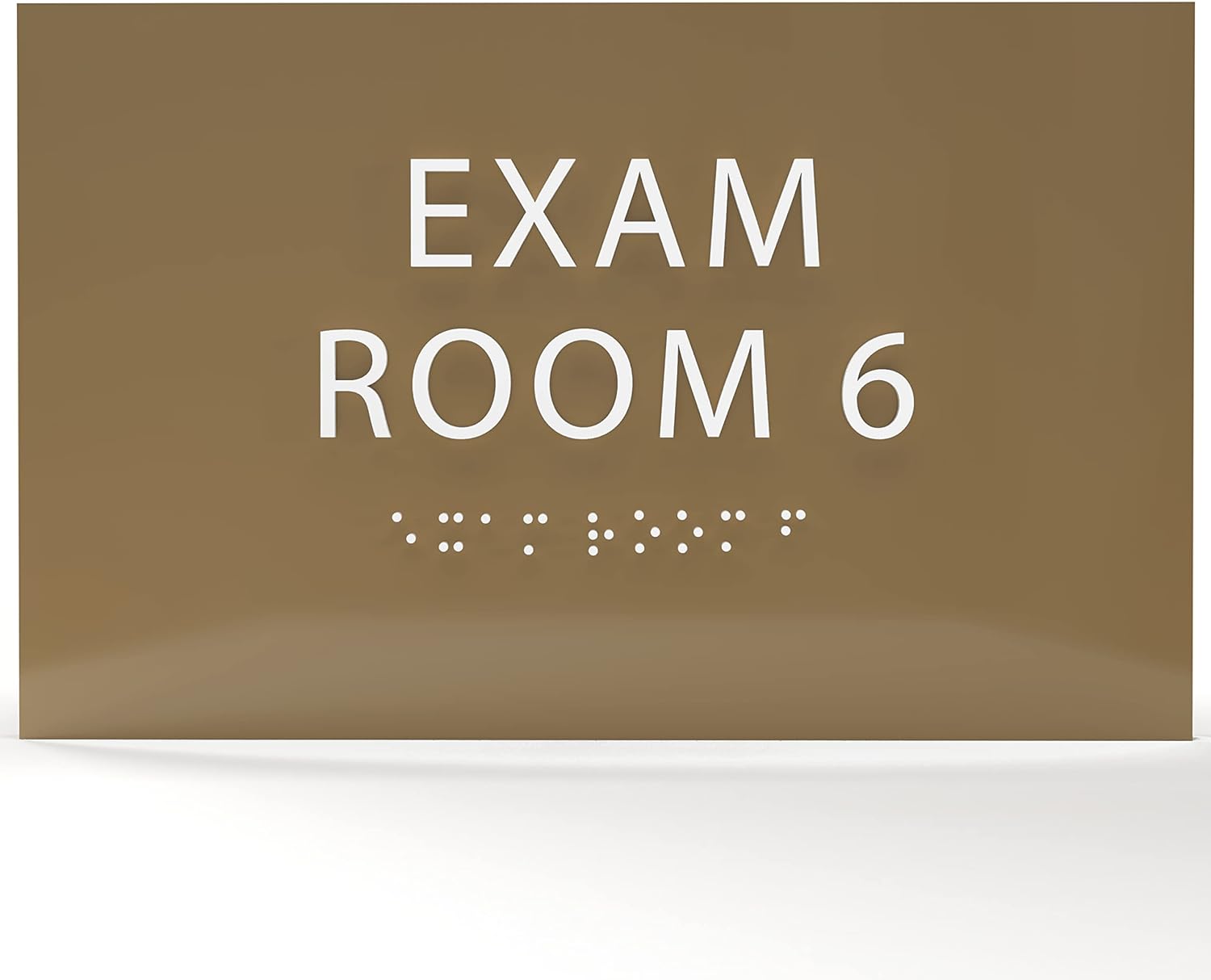 6" X4" Exam Room 6 Sign- Tactile Graphics Grade 2 Braille Text | Modern ...