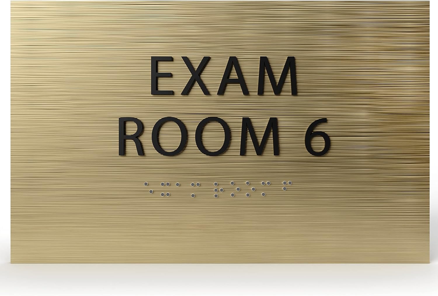 6" X4" Exam Room 6 Sign- Tactile Graphics Grade 2 Braille Text | Modern ...