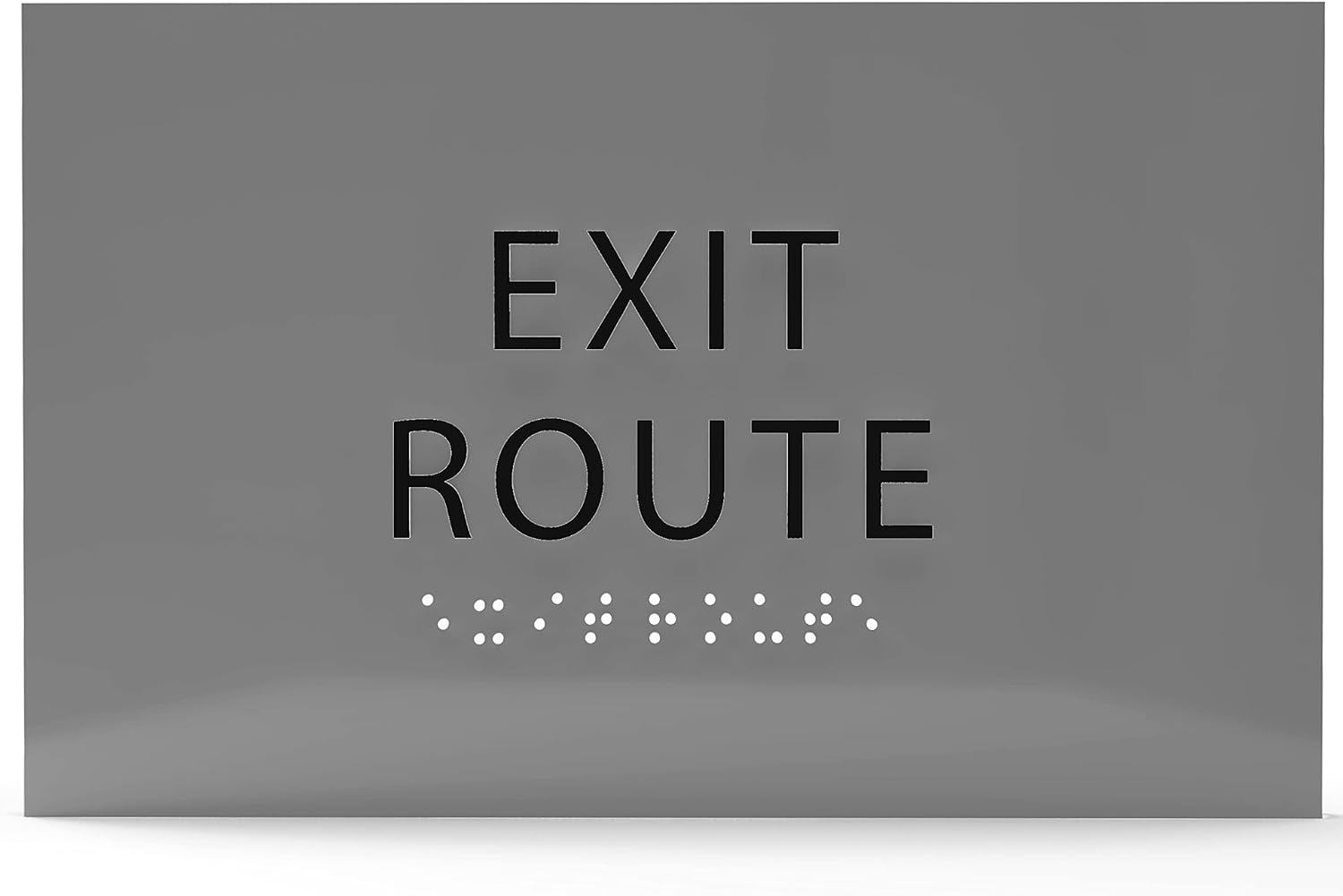 6" X4" Exit Route Sign- Tactile Graphics Grade 2 Braille Text | Modern ...