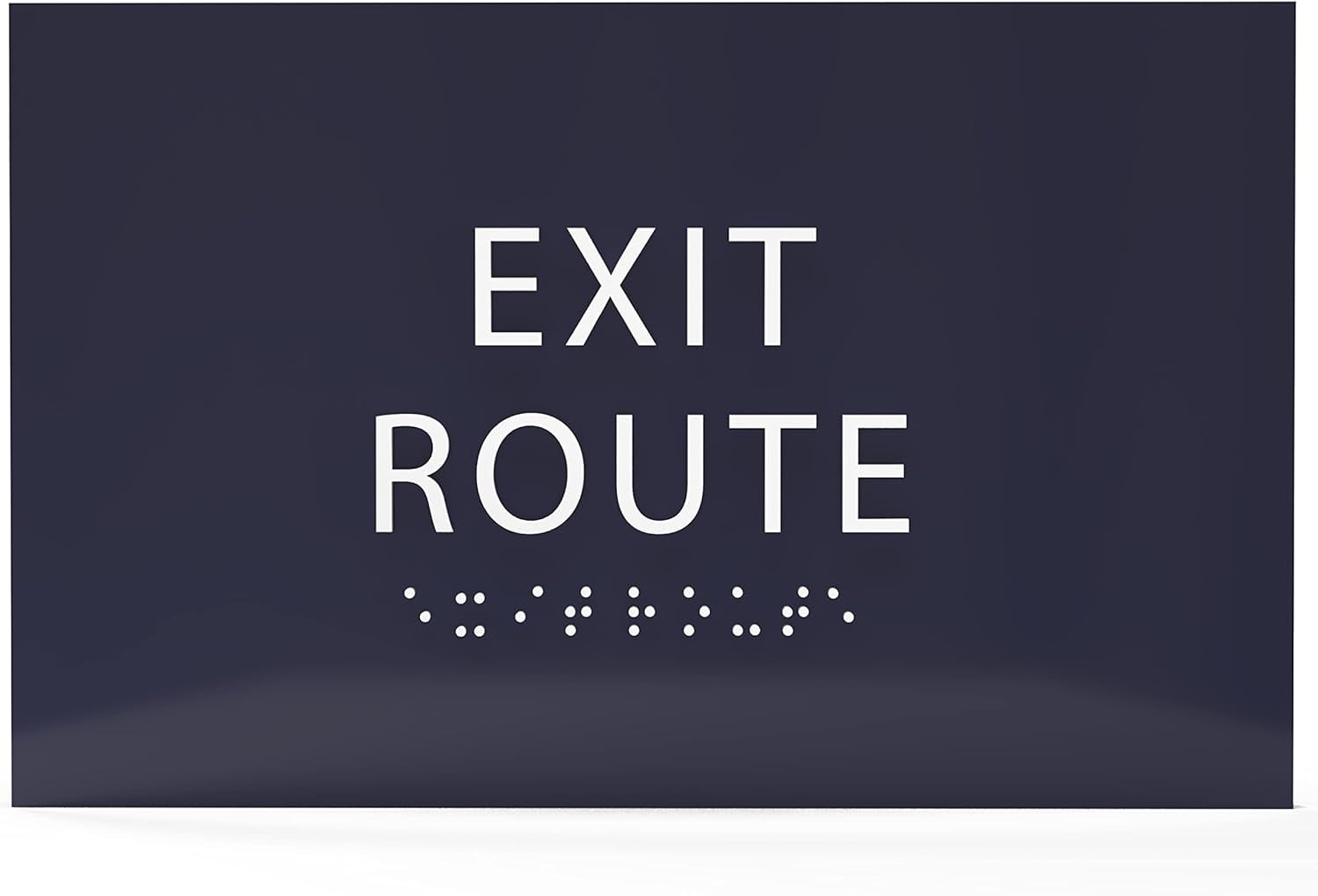 6" X4" Exit Route Sign- Tactile Graphics Grade 2 Braille Text | Modern ...