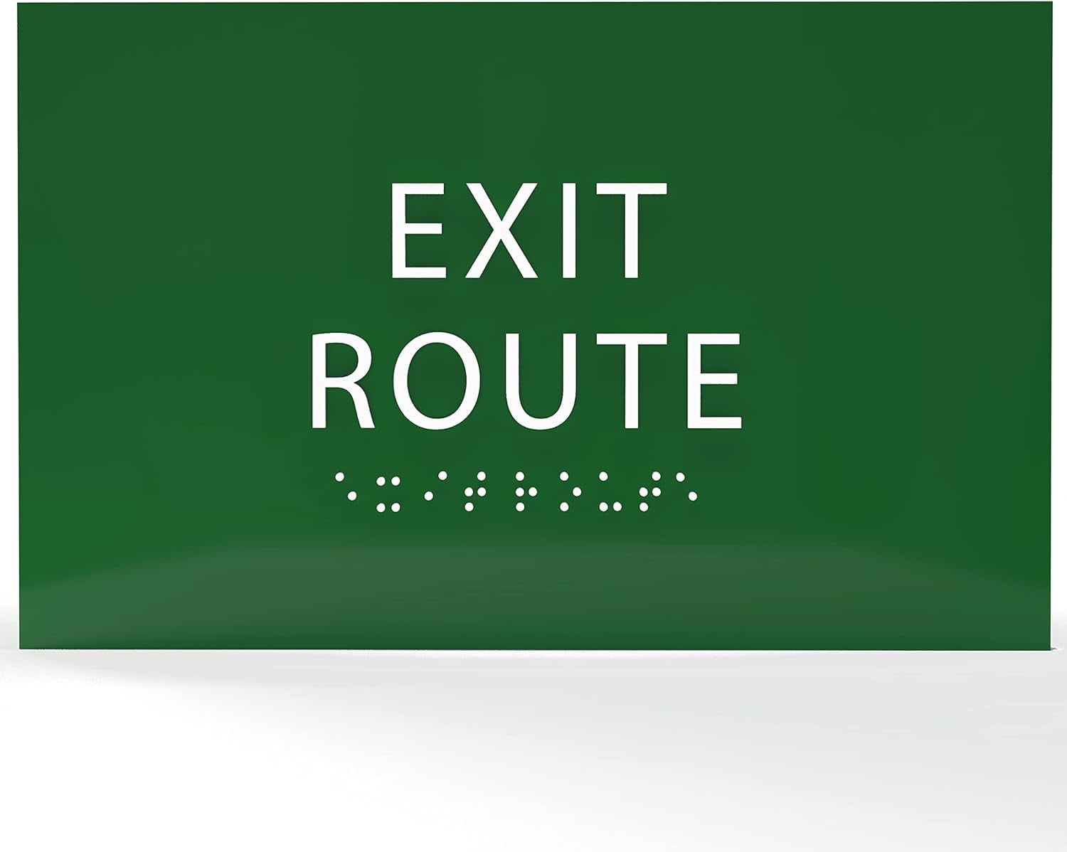 6" X4" Exit Route Sign- Tactile Graphics Grade 2 Braille Text | Modern ...
