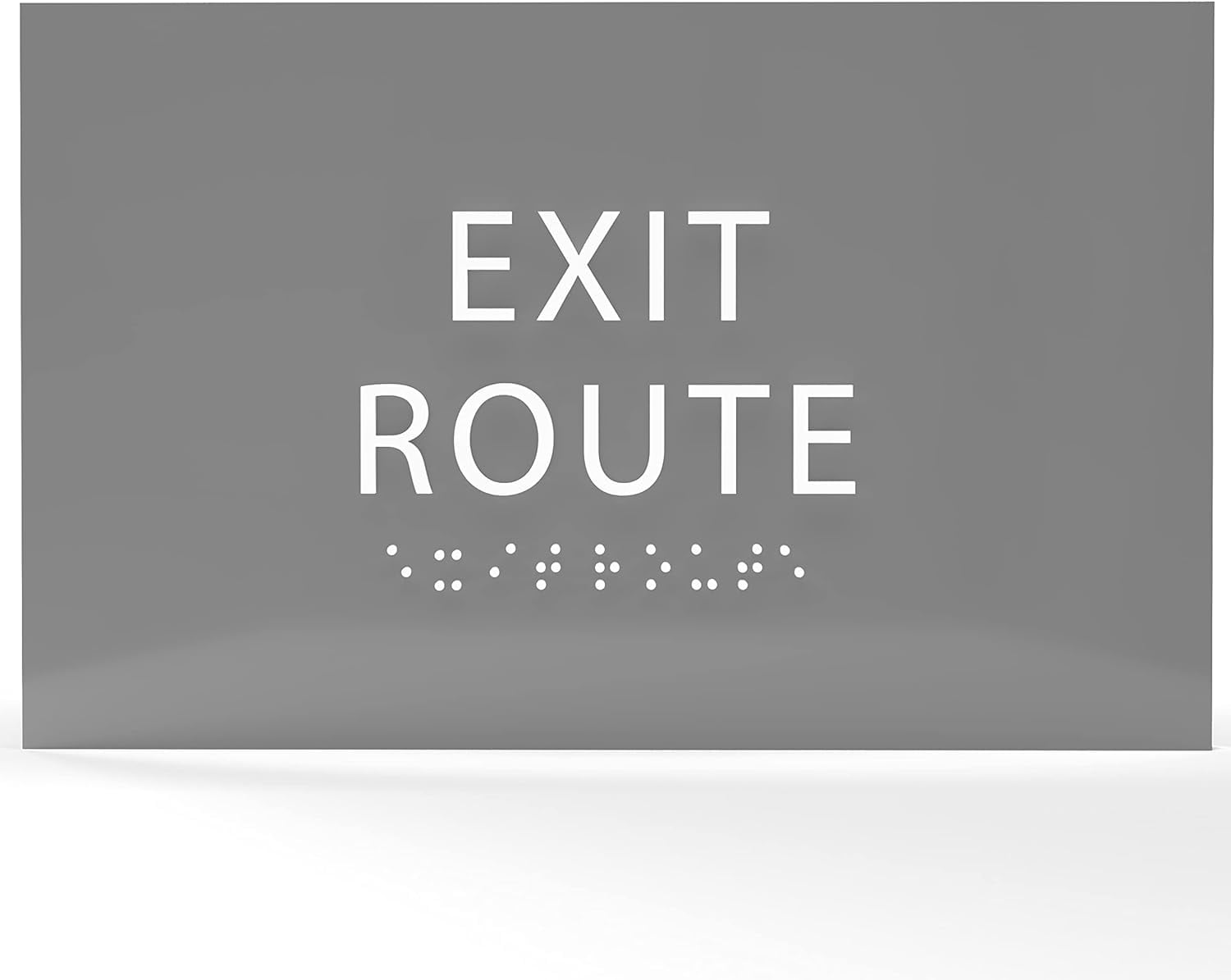 6" X4" Exit Route Sign- Tactile Graphics Grade 2 Braille Text | Modern ...