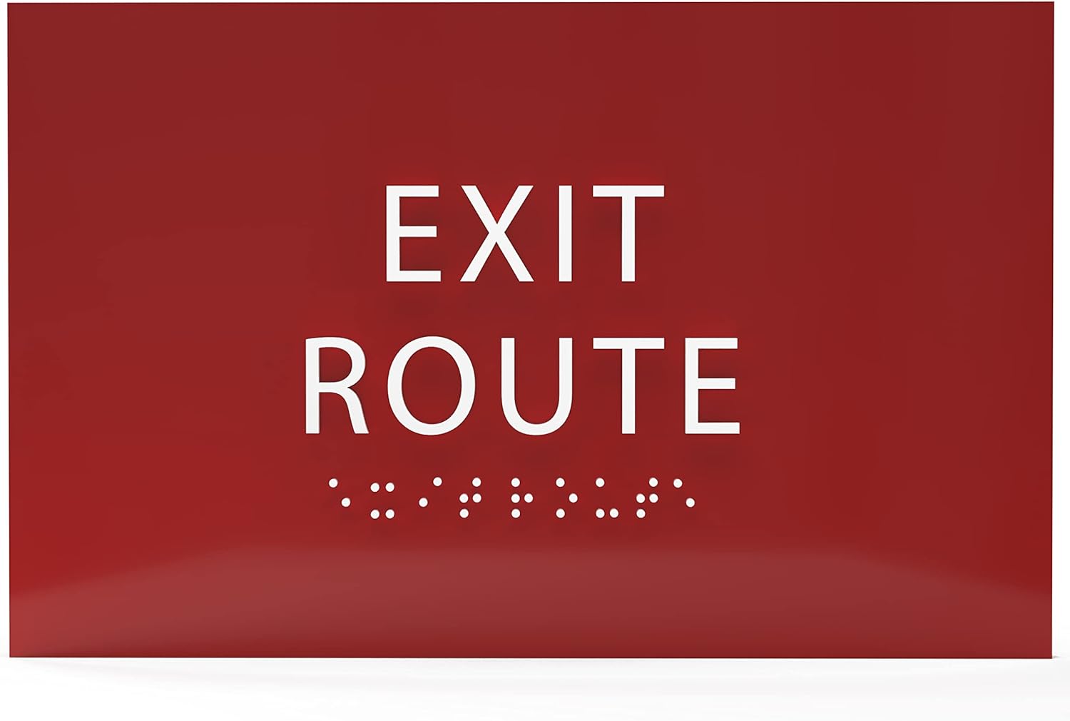 6" X4" Exit Route Sign- Tactile Graphics Grade 2 Braille Text | Modern ...