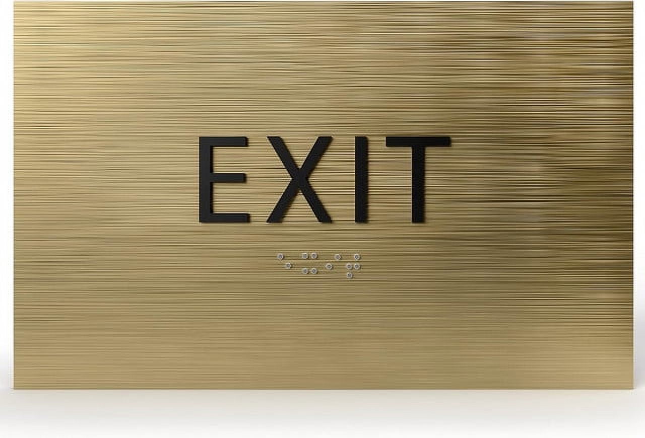 6"X4" Exit Sign - Tactile Graphics Grade 2 Braille Text | Modern ...
