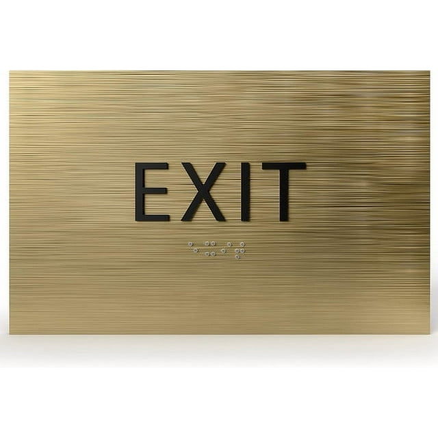 6"X4" Exit Sign - Tactile Graphics Grade 2 Braille Text | Modern ...