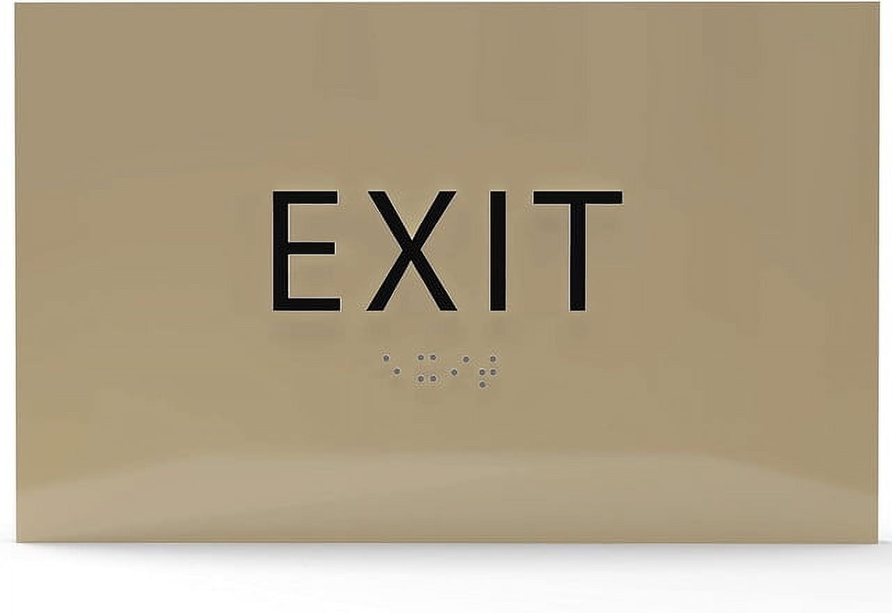 6"X4" Exit Sign - Tactile Graphics Grade 2 Braille Text | Modern ...