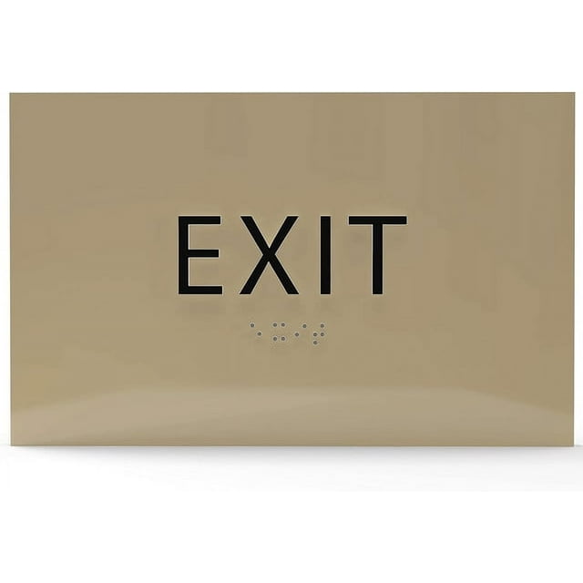 6"X4" Exit Sign - Tactile Graphics Grade 2 Braille Text | Modern ...