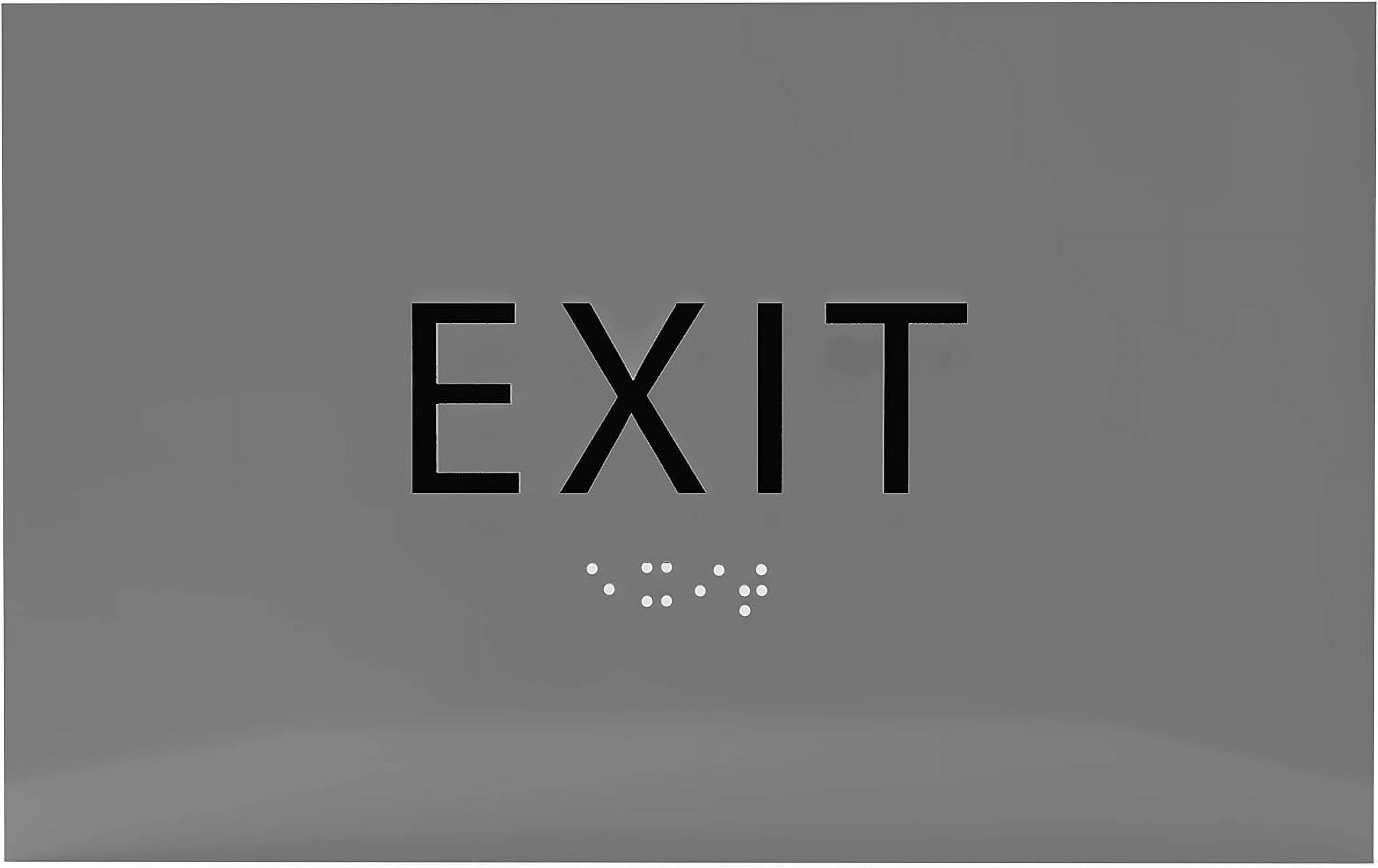 6"X4" Exit Sign - Tactile Graphics Grade 2 Braille Text | Modern ...