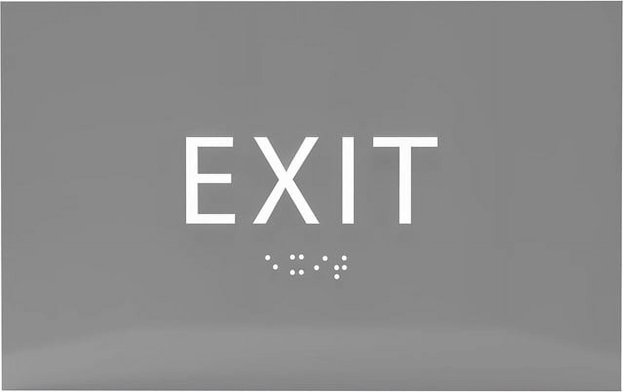 6"X4" Exit Sign - Tactile Graphics Grade 2 Braille Text | Modern ...