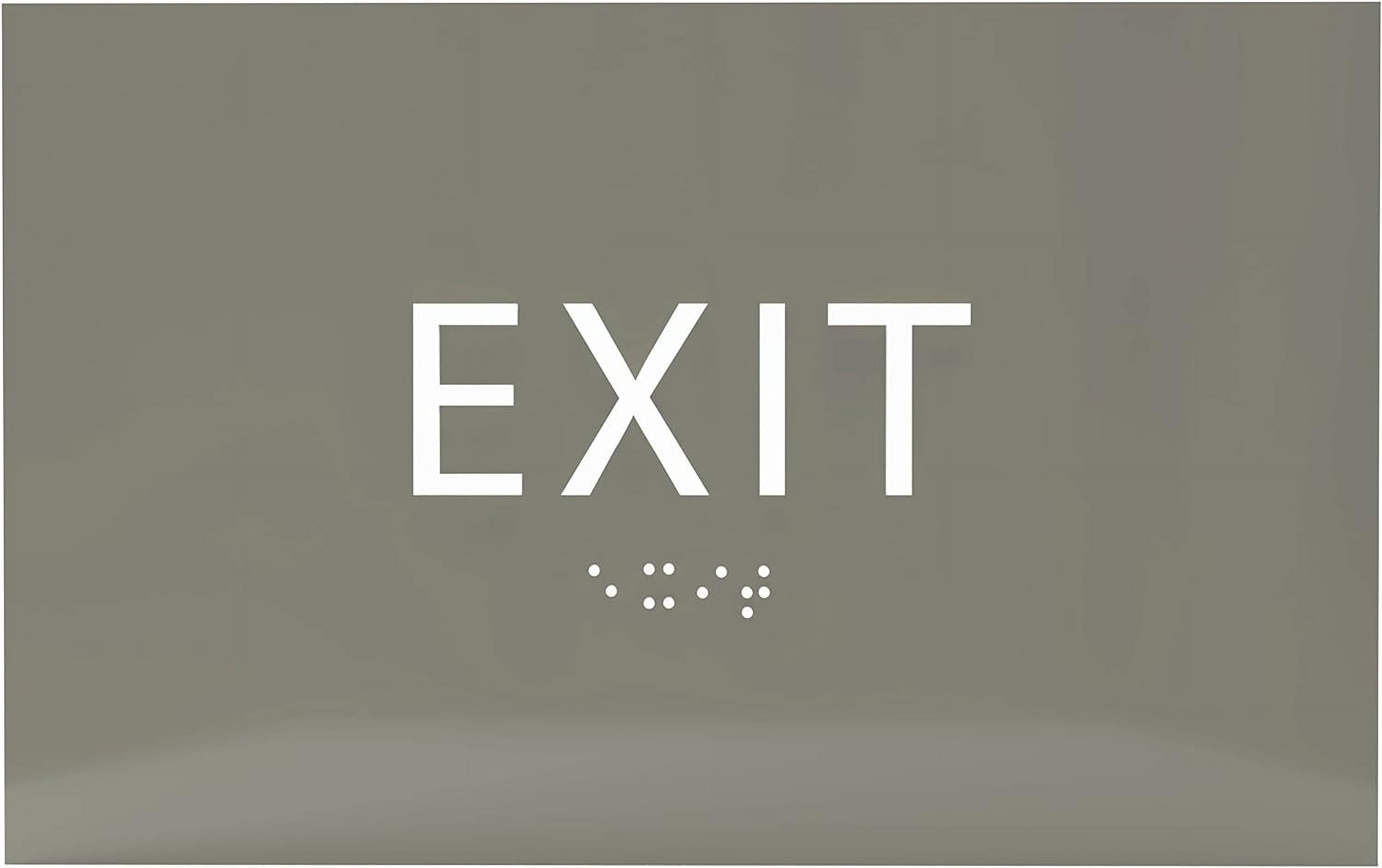 6"X4" Exit Sign - Tactile Graphics Grade 2 Braille Text | Modern ...
