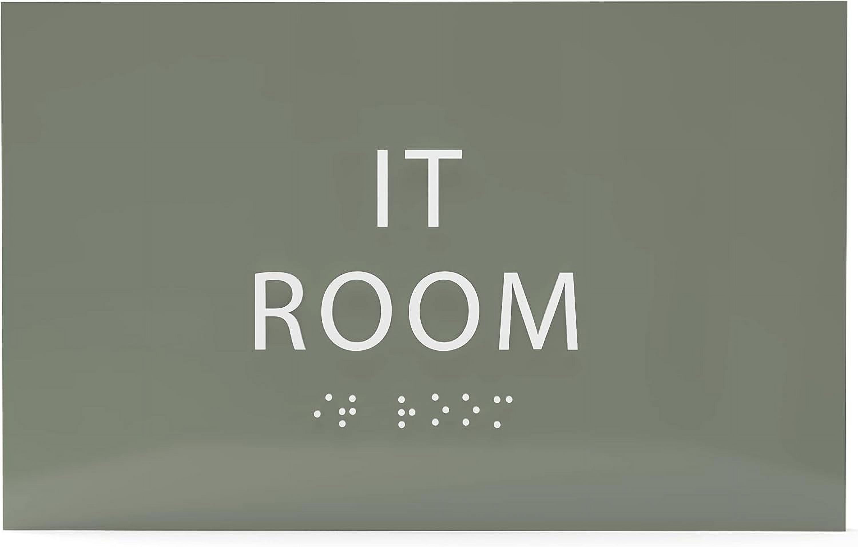 6" X4" IT Room Sign- Tactile Graphics Grade 2 Braille Text | Modern ...