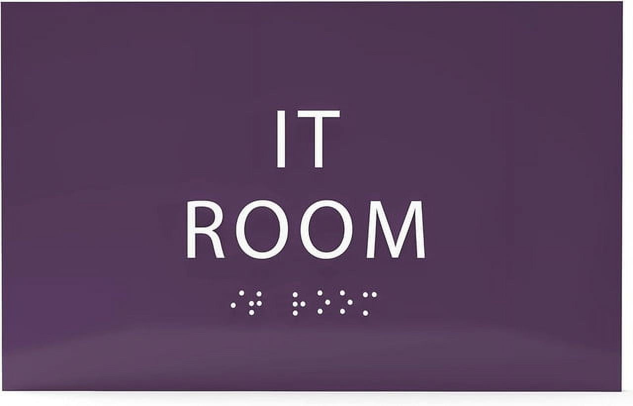 6" X4" IT Room Sign- Tactile Graphics Grade 2 Braille Text | Modern ...