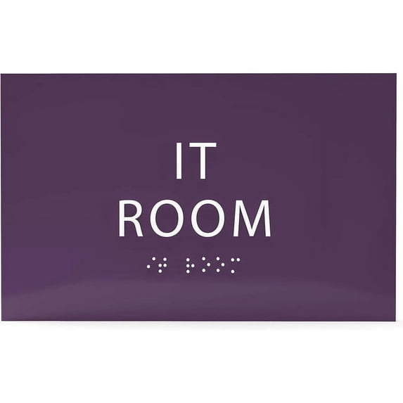 6" X4" IT Room Sign- Tactile Graphics Grade 2 Braille Text | Modern ...