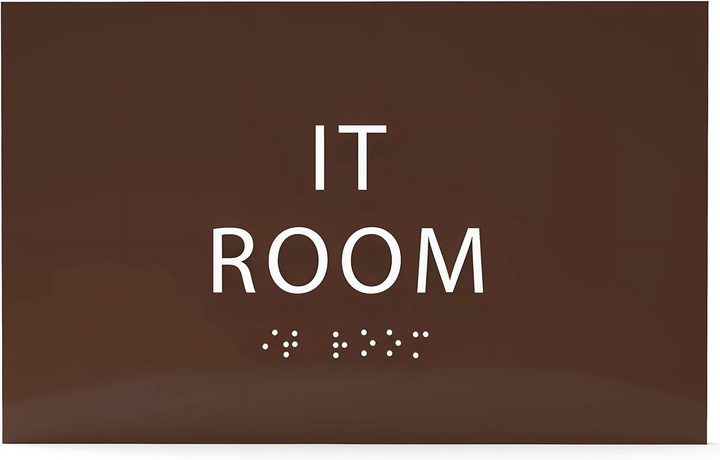 6" X4" IT Room Sign- Tactile Graphics Grade 2 Braille Text | Modern ...