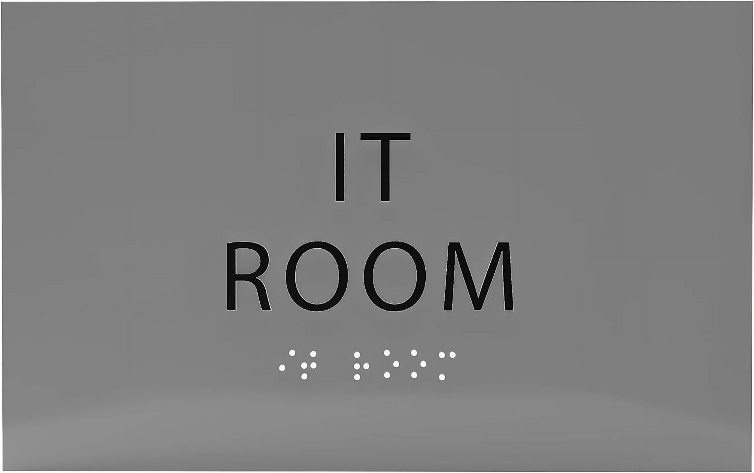 6" X4" IT Room Sign- Tactile Graphics Grade 2 Braille Text | Modern ...
