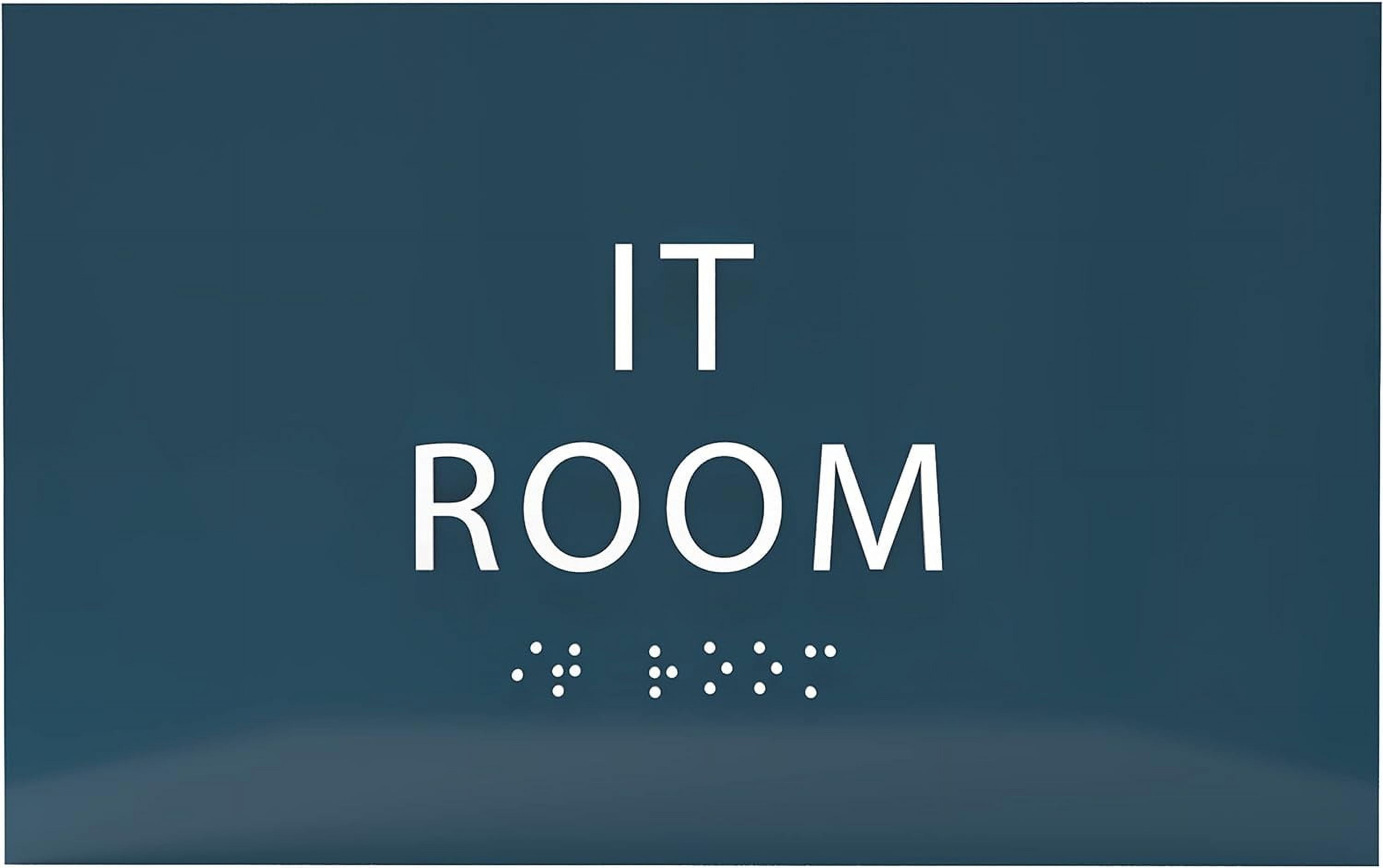 6" X4" IT Room Sign- Tactile Graphics Grade 2 Braille Text | Modern ...