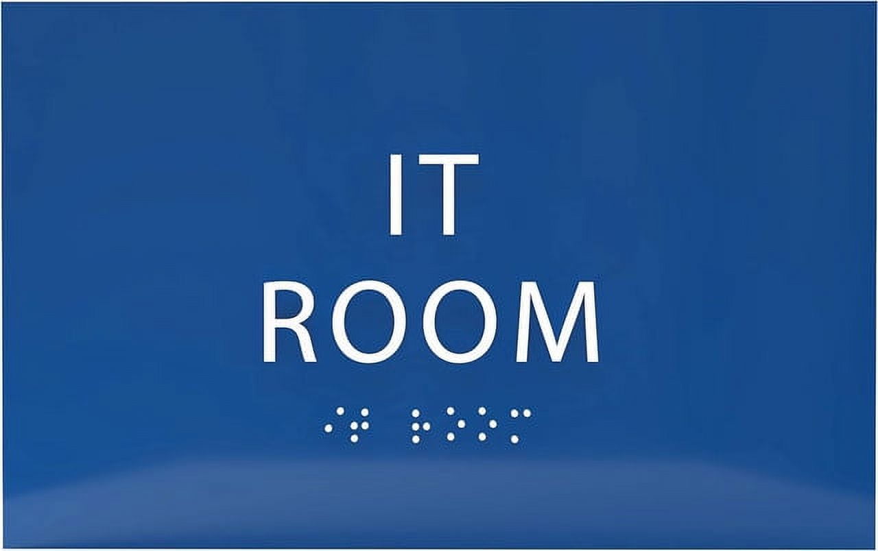 6" X4" IT Room Sign- Tactile Graphics Grade 2 Braille Text | Modern ...