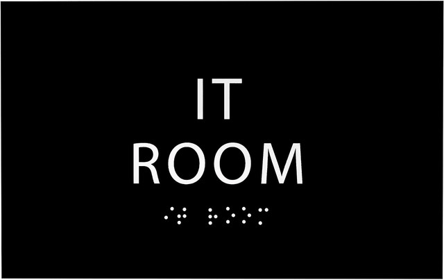 6" X4" IT Room Sign- Tactile Graphics Grade 2 Braille Text | Modern ...
