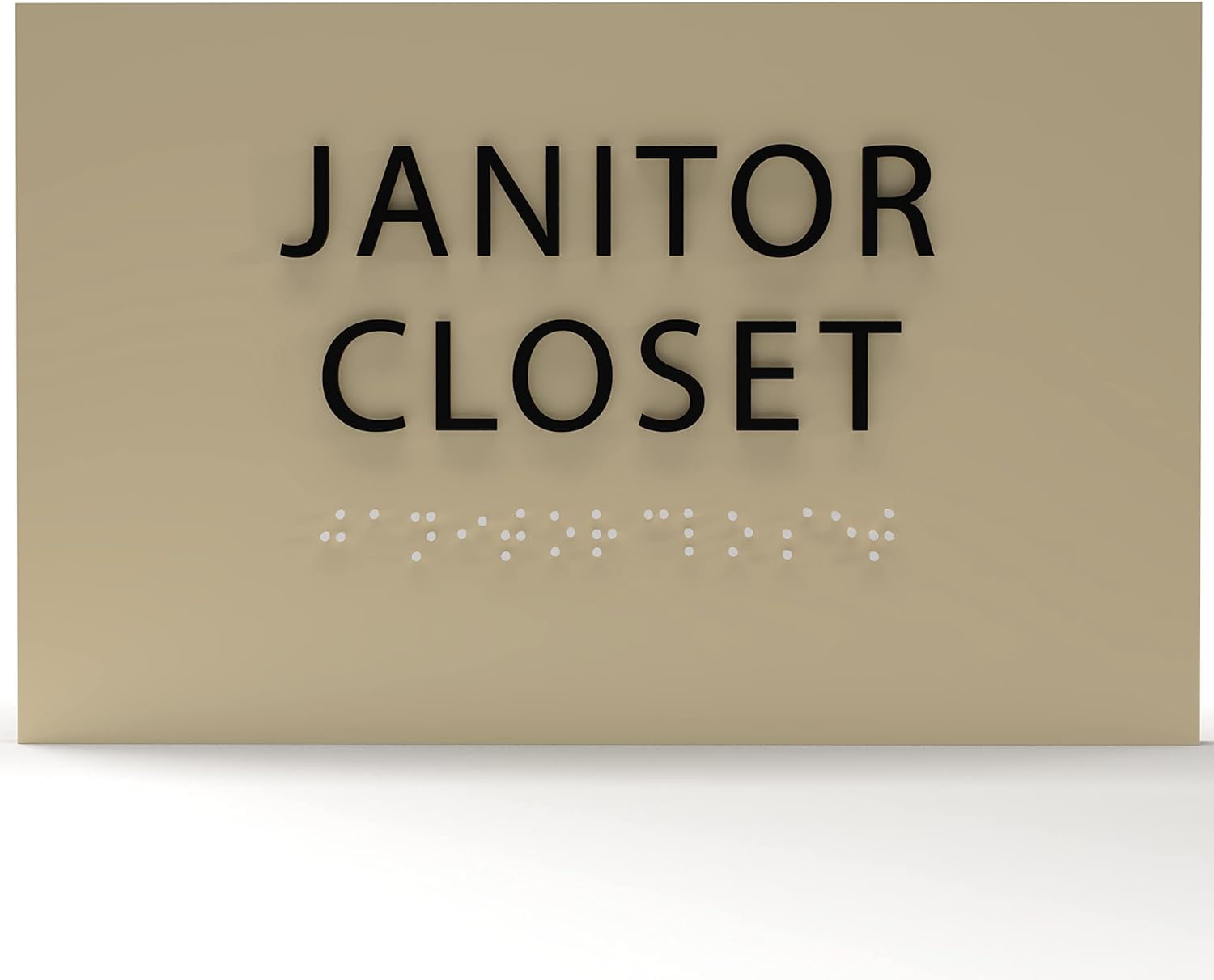 6" X4" Janitor Closet Sign - Tactile Graphics Grade 2 Braille Text ...
