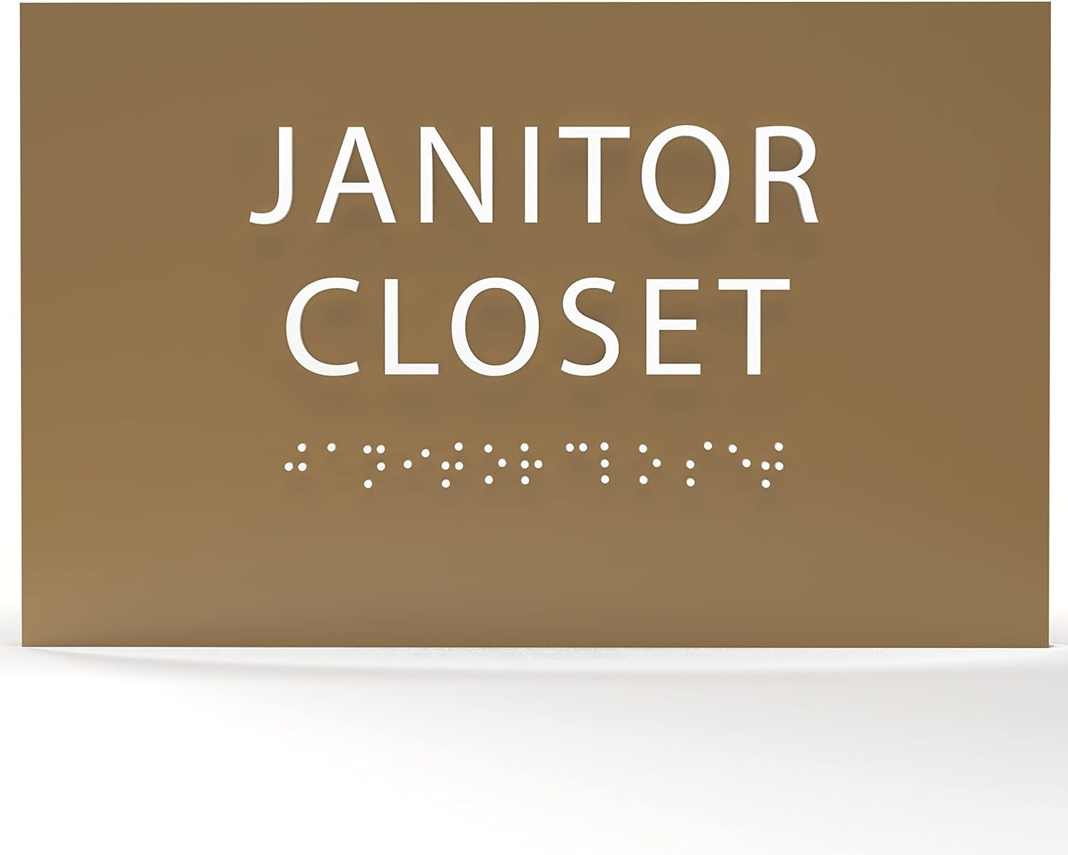 6" X4" Janitor Closet Sign - Tactile Graphics Grade 2 Braille Text ...