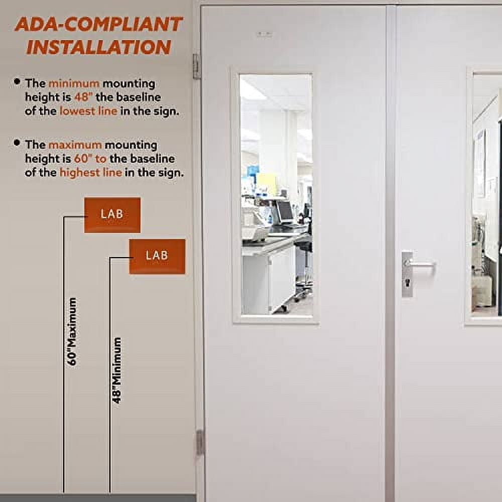 6" X4" Lab Sign - ADA Compliant Tactile Graphics Grade 2 Braille Text ...