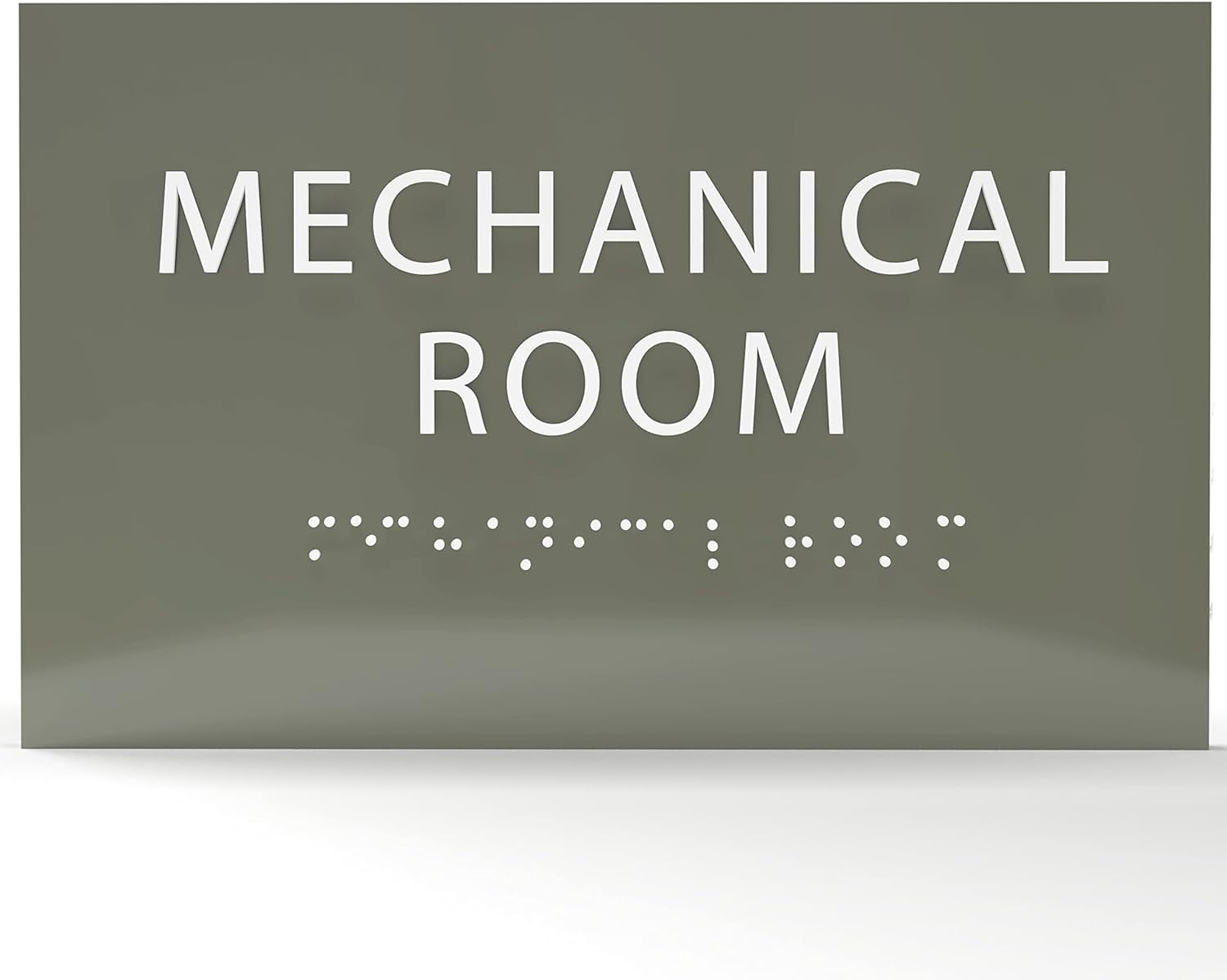 6" X4" Mechanical Room Sign- Tactile Graphics Grade 2 Braille Text ...