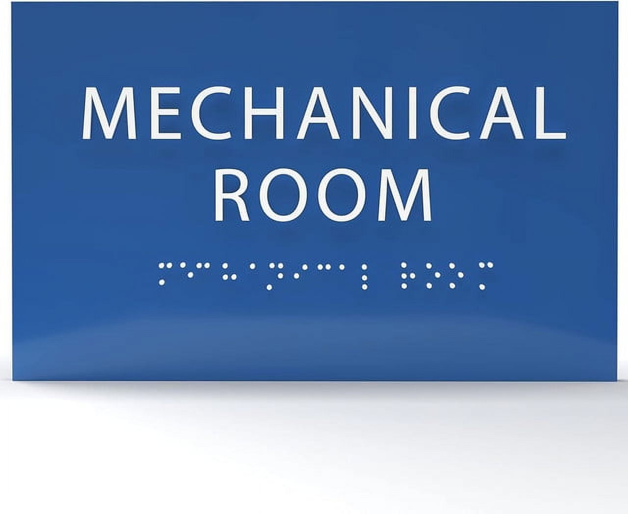 6" X4" Mechanical Room Sign- Tactile Graphics Grade 2 Braille Text ...