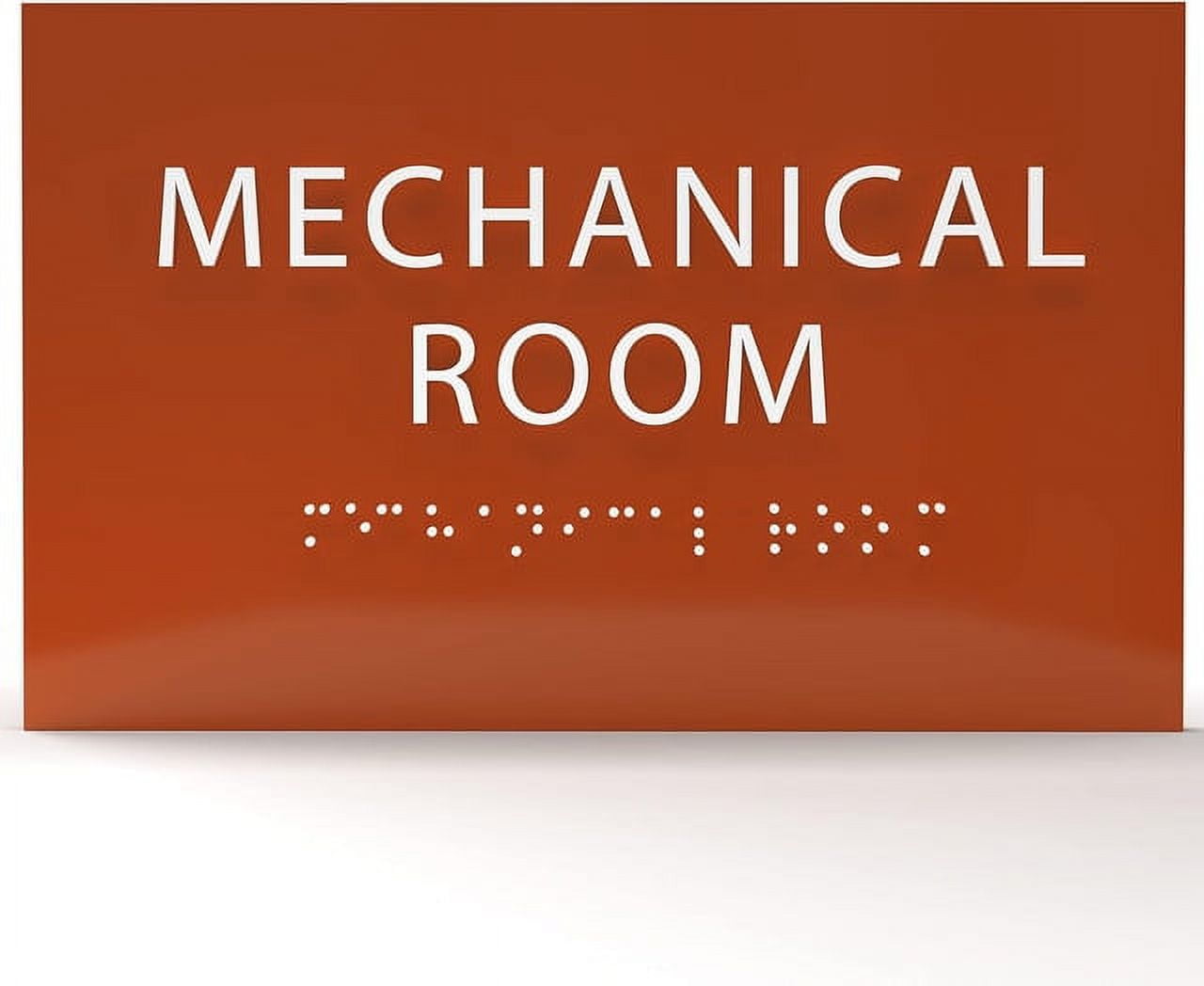 6" X4" Mechanical Room Sign- Tactile Graphics Grade 2 Braille Text ...