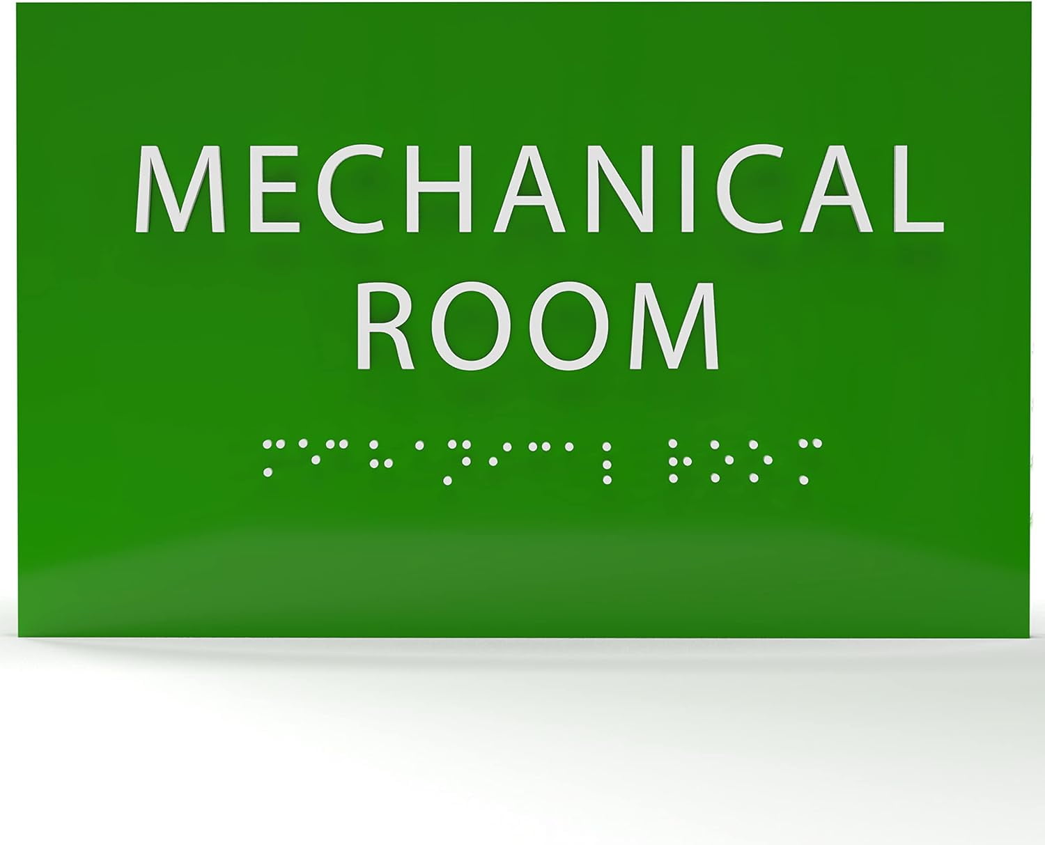 6" X4" Mechanical Room Sign- Tactile Graphics Grade 2 Braille Text ...