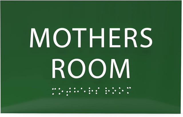 6" X4" Mothers Room Sign - Tactile Graphics Grade 2 Braille Text ...