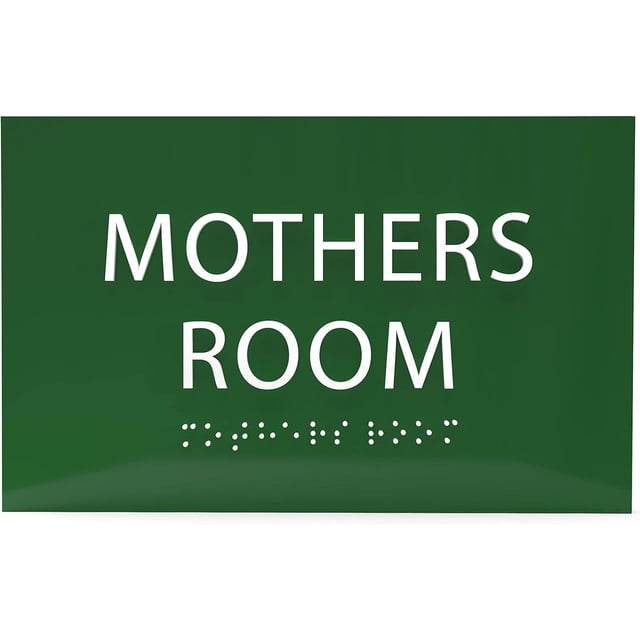 6" X4" Mothers Room Sign - Tactile Graphics Grade 2 Braille Text ...