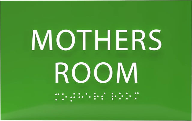 6" X4" Mothers Room Sign - Tactile Graphics Grade 2 Braille Text ...