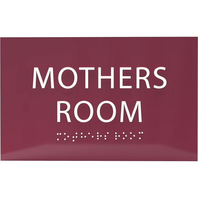 6" X4" Mothers Room Sign - Tactile Graphics Grade 2 Braille Text ...