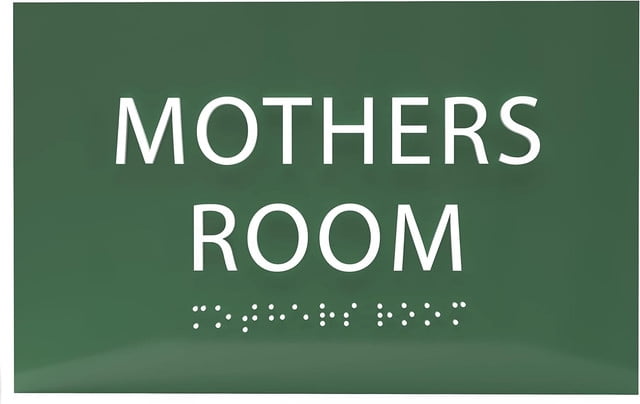 6" X4" Mothers Room Sign - Tactile Graphics Grade 2 Braille Text ...