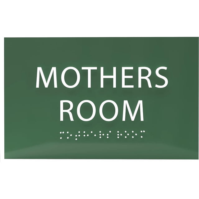 6" X4" Mothers Room Sign - Tactile Graphics Grade 2 Braille Text ...
