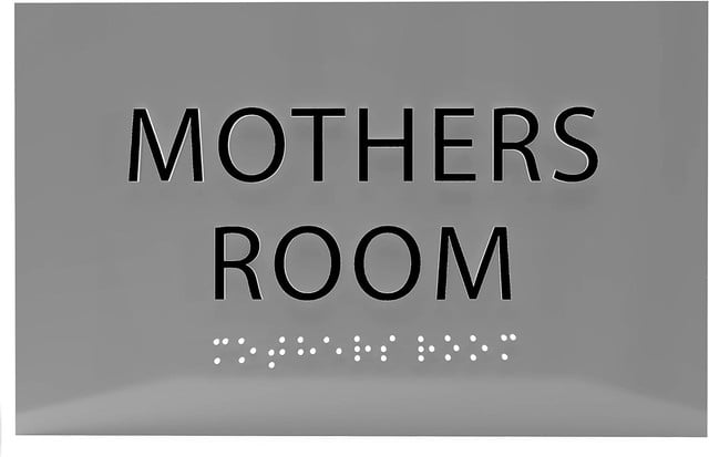 6" X4" Mothers Room Sign - Tactile Graphics Grade 2 Braille Text ...