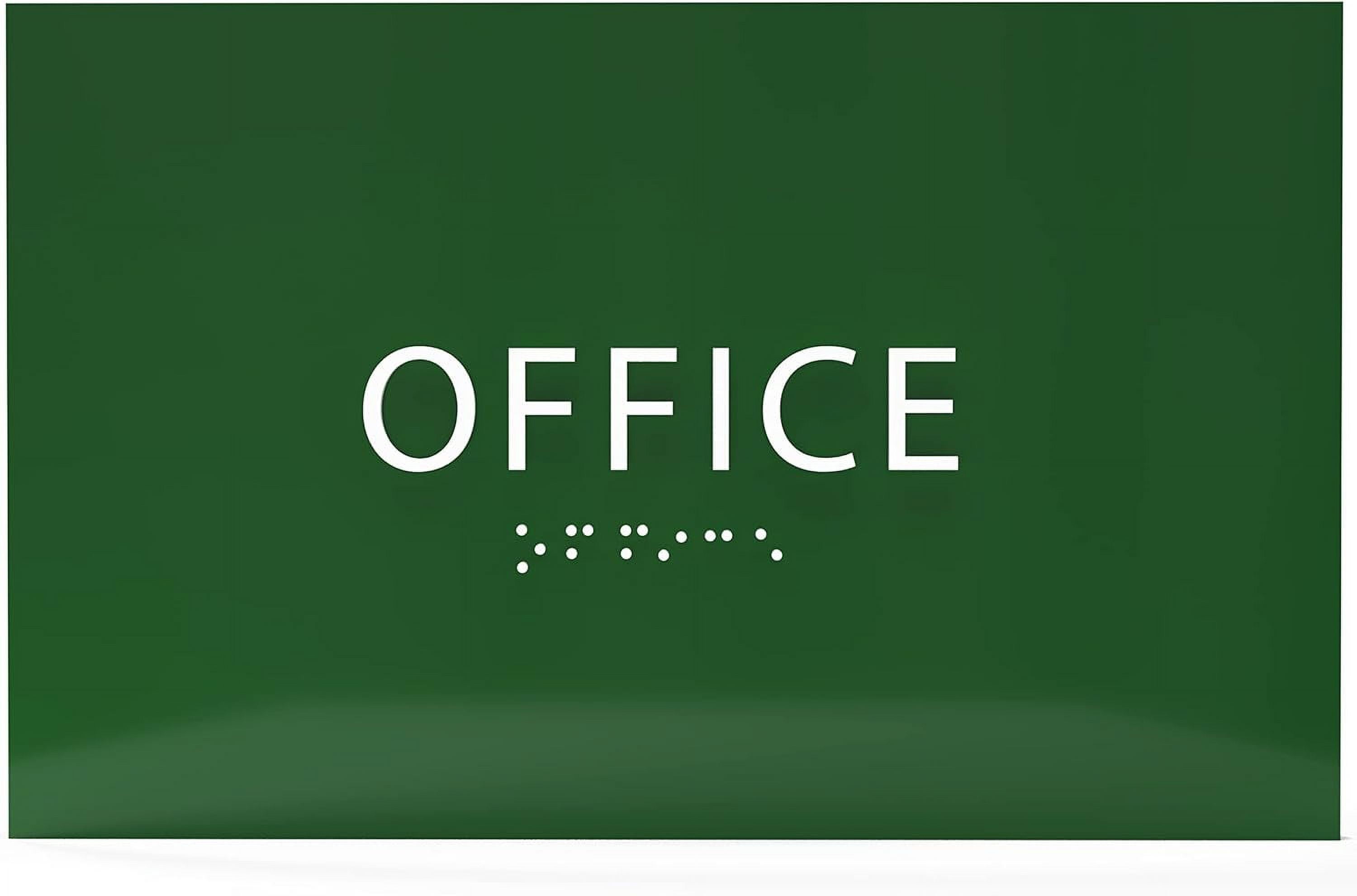 6" X4" Office Sign- Tactile Graphics Grade 2 Braille Text | Modern ...