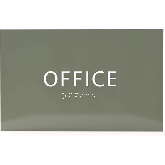 6" X4" Office Sign- Tactile Graphics Grade 2 Braille Text | Modern ...