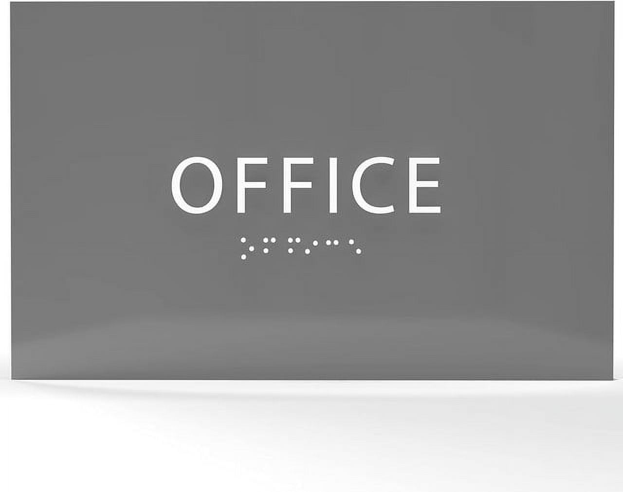 6" X4" Office Sign- Tactile Graphics Grade 2 Braille Text | Modern ...