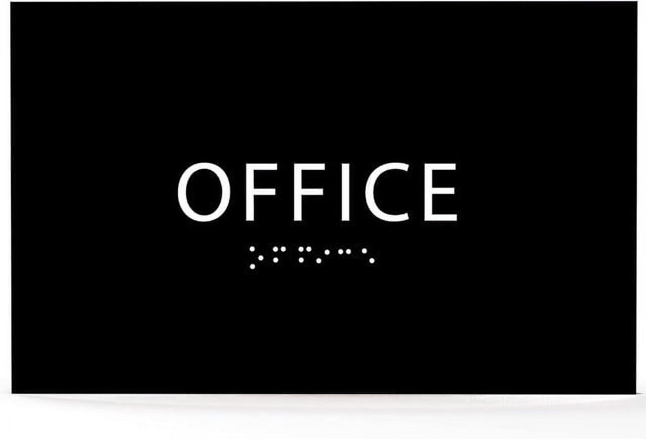 6" X4" Office Sign- Tactile Graphics Grade 2 Braille Text | Modern ...