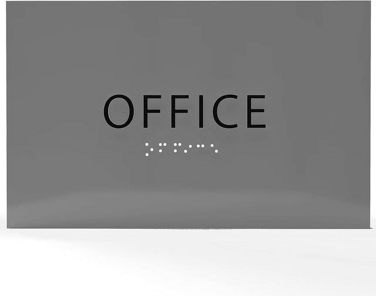 6" X4" Office Sign- Tactile Graphics Grade 2 Braille Text | Modern ...