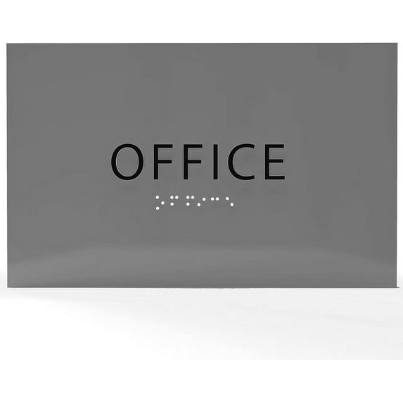 6" X4" Office Sign- Tactile Graphics Grade 2 Braille Text | Modern ...
