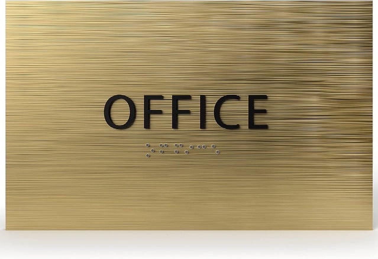 6" X4" Office Sign- Tactile Graphics Grade 2 Braille Text | Modern ...