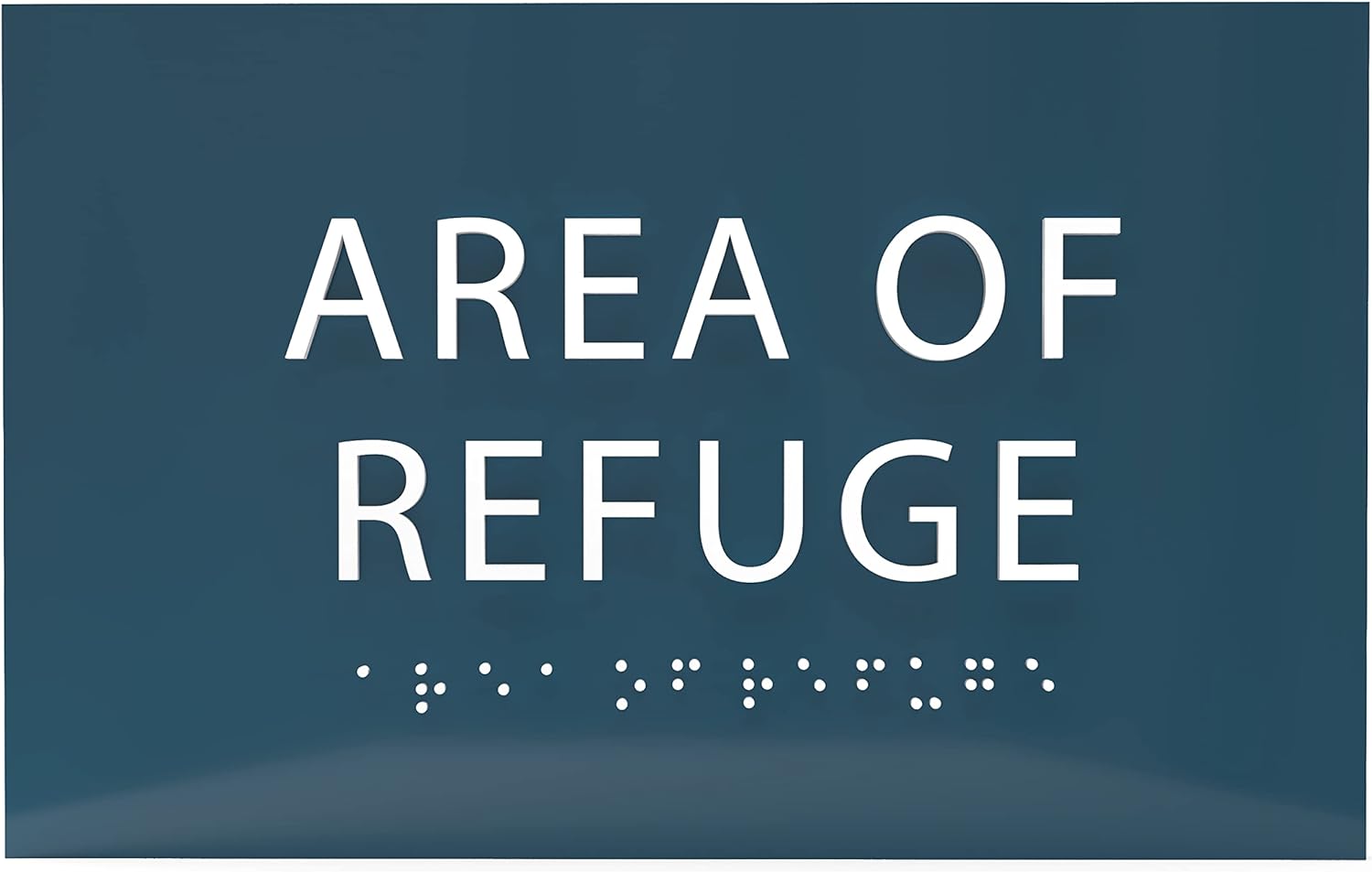 ADA CENTRAL SIGNS - 6" X4" Area of Refuge Sign - ADA Compliant Tactile ...