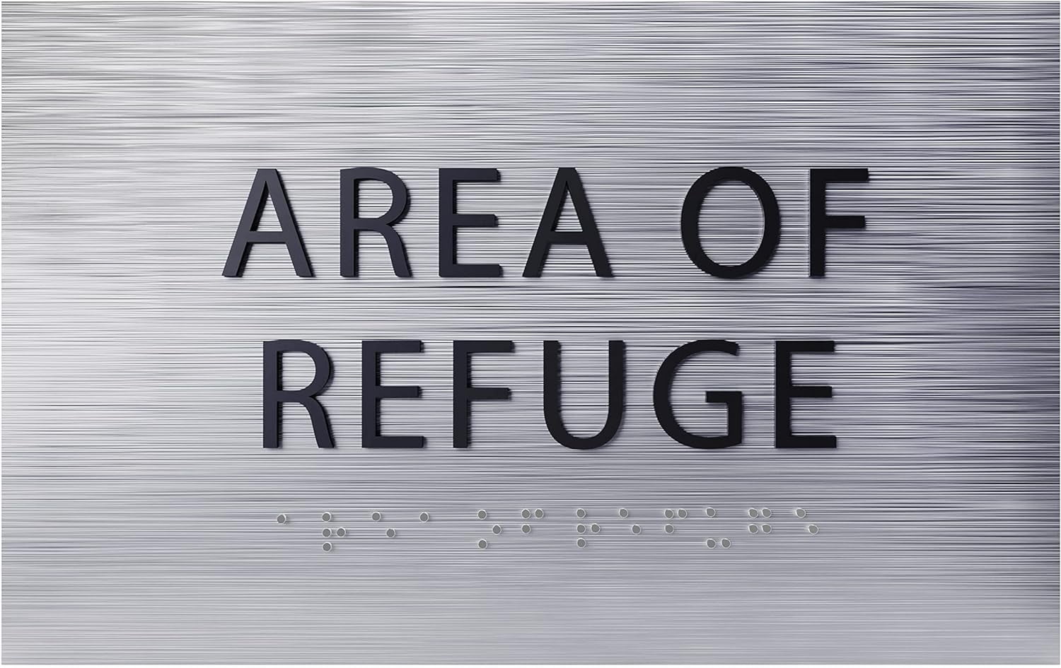 ADA CENTRAL SIGNS - 6" X4" Area of Refuge Sign - ADA Compliant Tactile ...