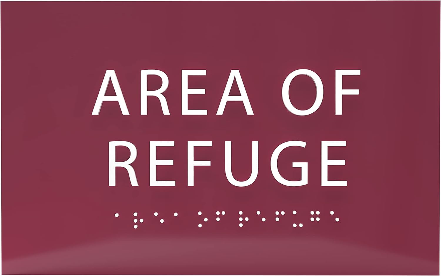 ADA CENTRAL SIGNS - 6" X4" Area of Refuge Sign - ADA Compliant Tactile ...