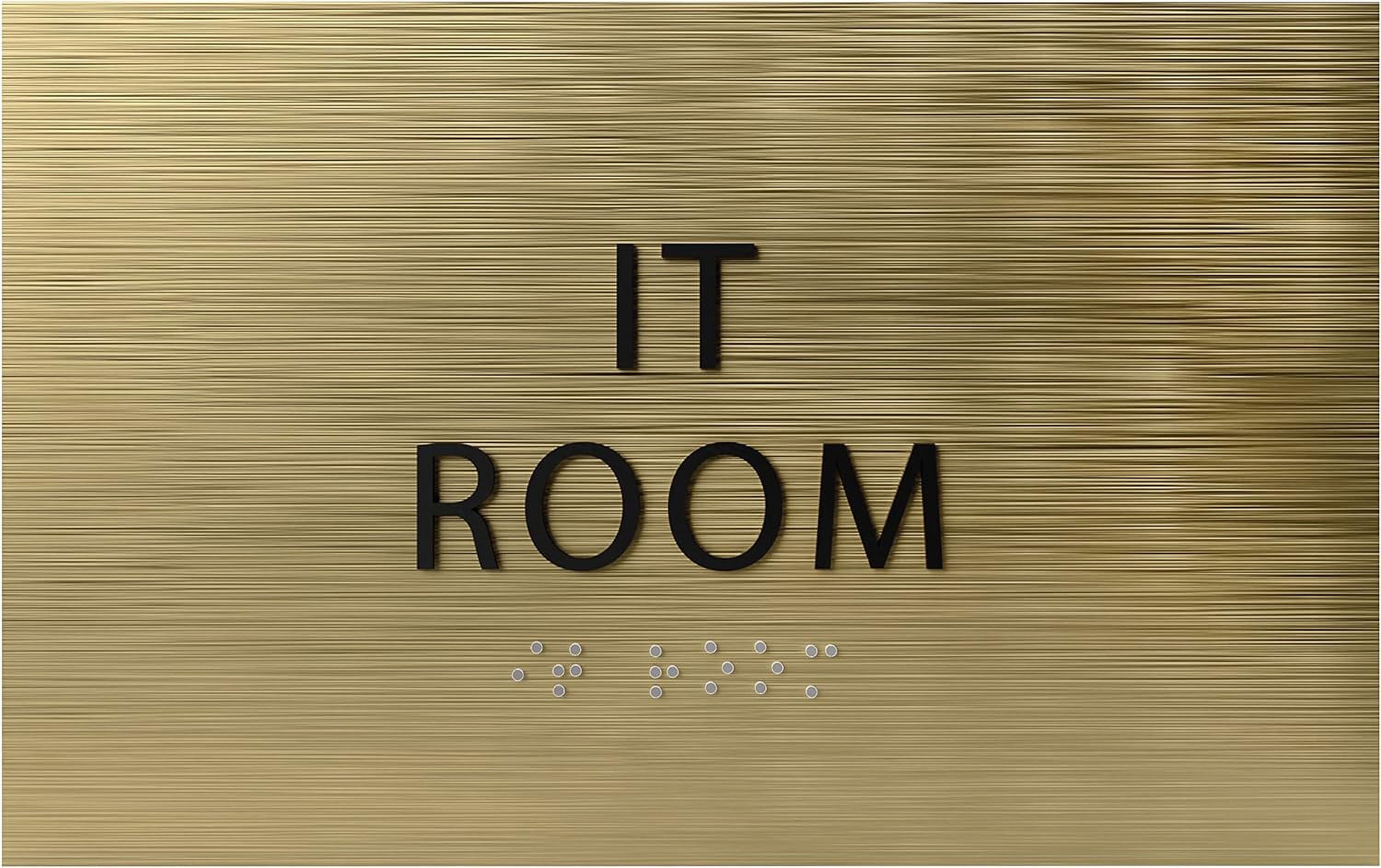 6" X4" IT Room Sign- Tactile Graphics Grade 2 Braille Text | Modern ...