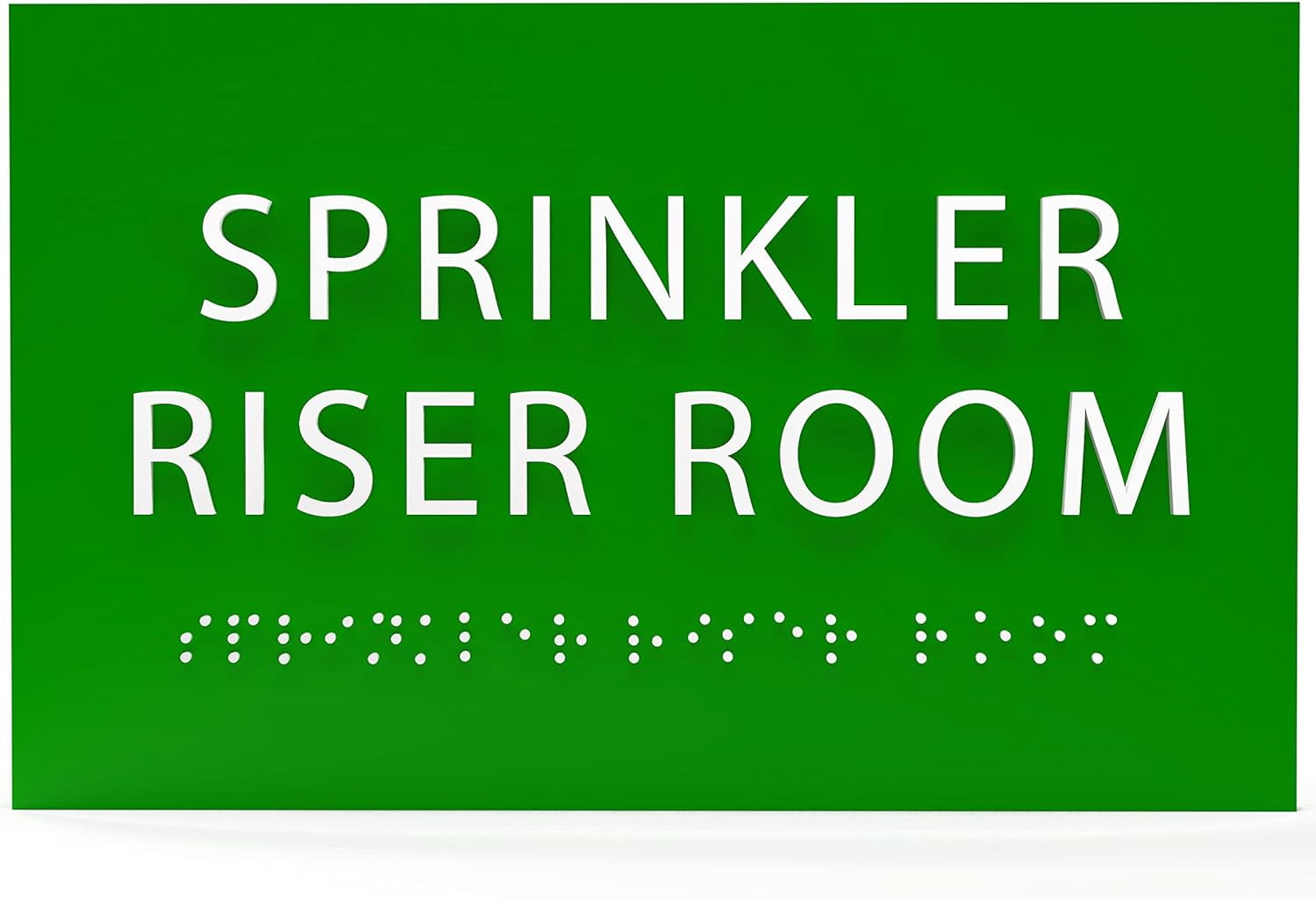 6" X4" Sprinkler Riser Room Sign- Tactile Graphics Grade 2 Braille Text ...
