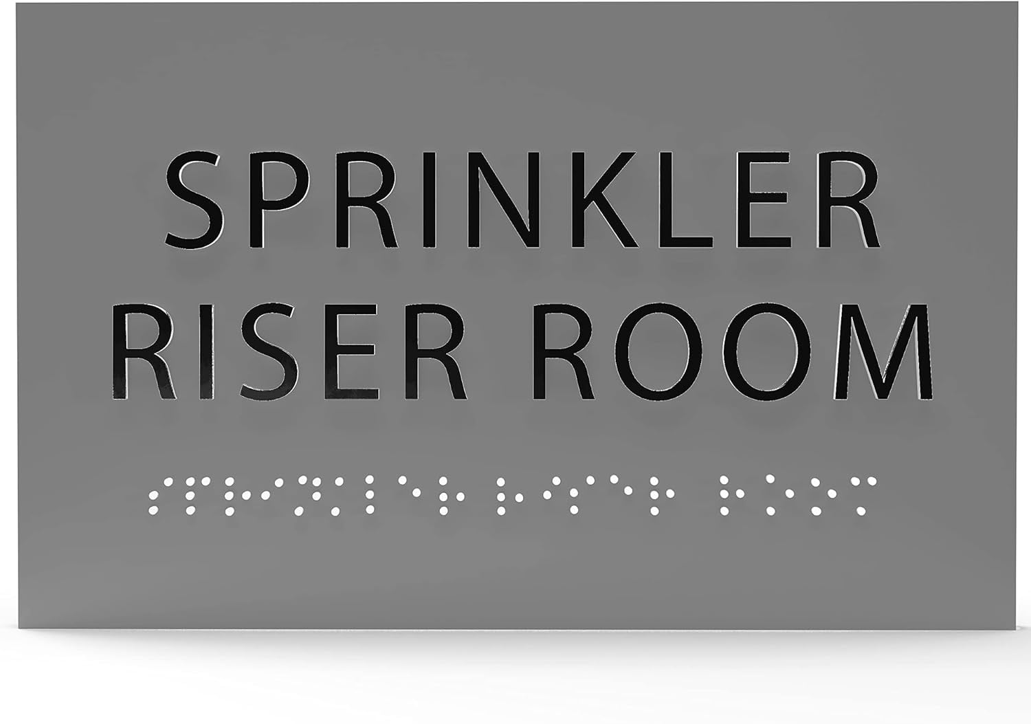 6" X4" Sprinkler Riser Room Sign- Tactile Graphics Grade 2 Braille Text ...
